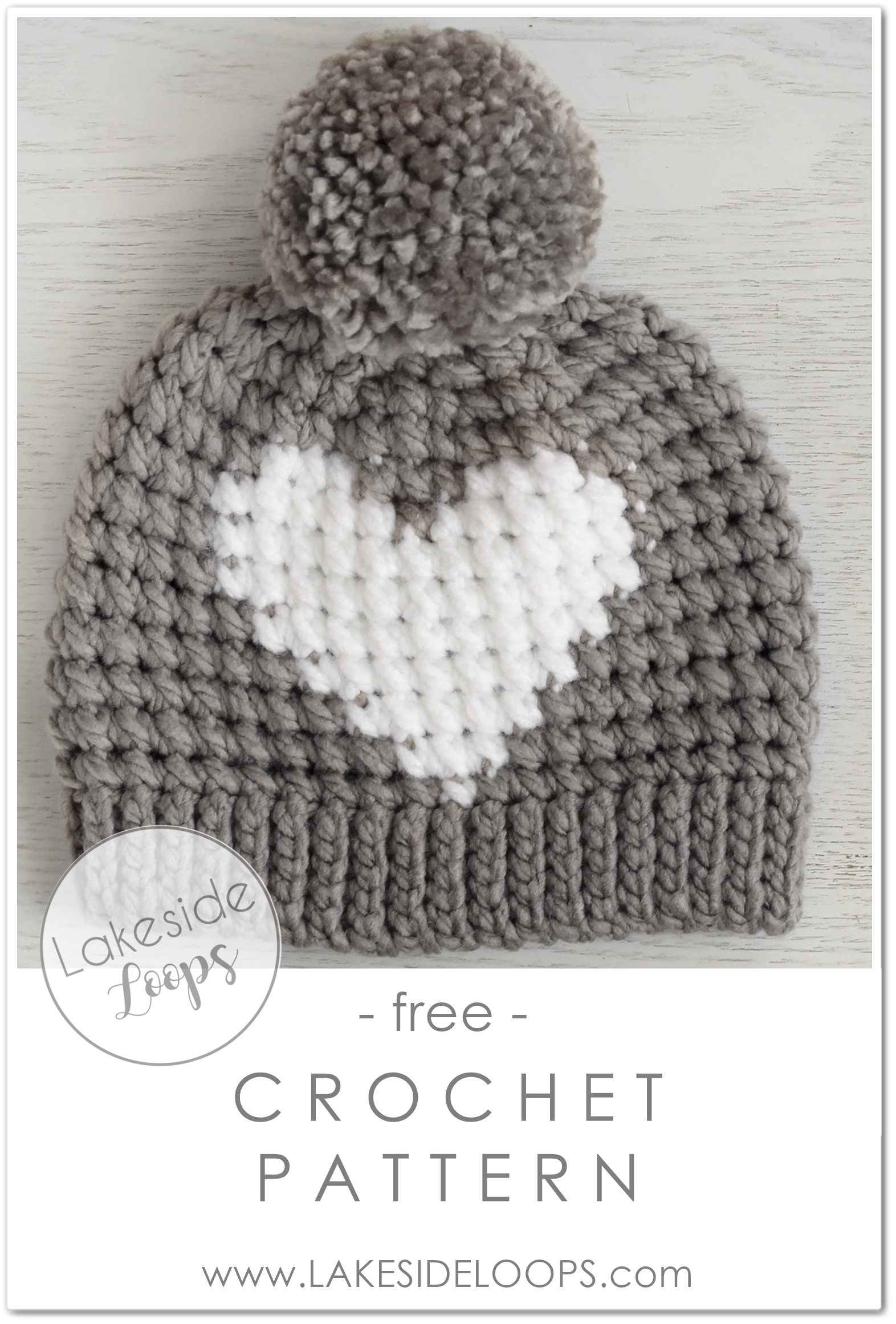 Hunter Crochet Heart Hat – FREE Pattern – Lakeside Loops