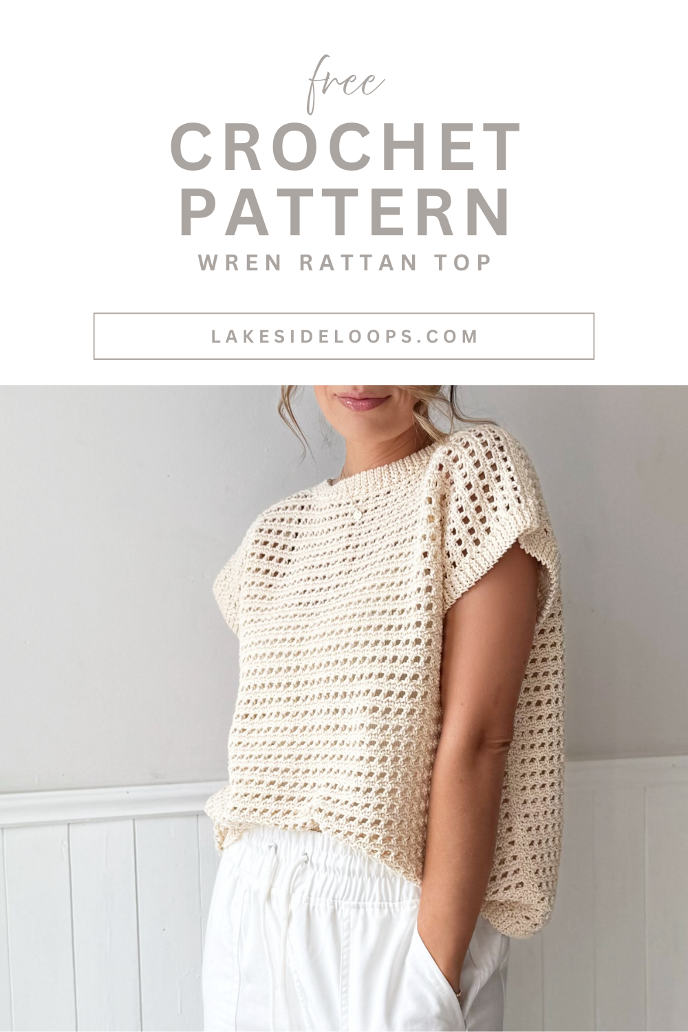 Wren Rattan Crochet Top – FREE PATTERN – Lakeside Loops